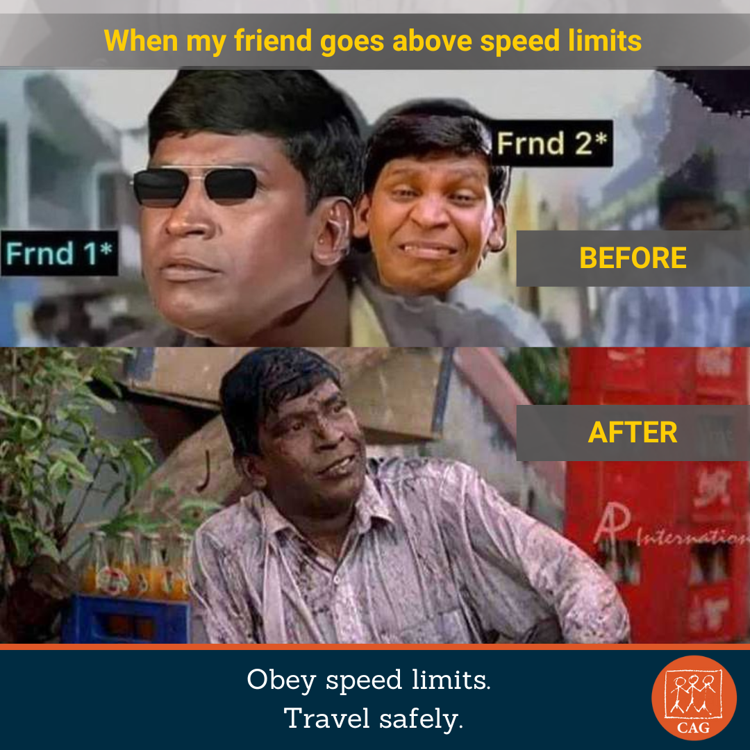 Road Safety Drive Below The Speed Limits Cag